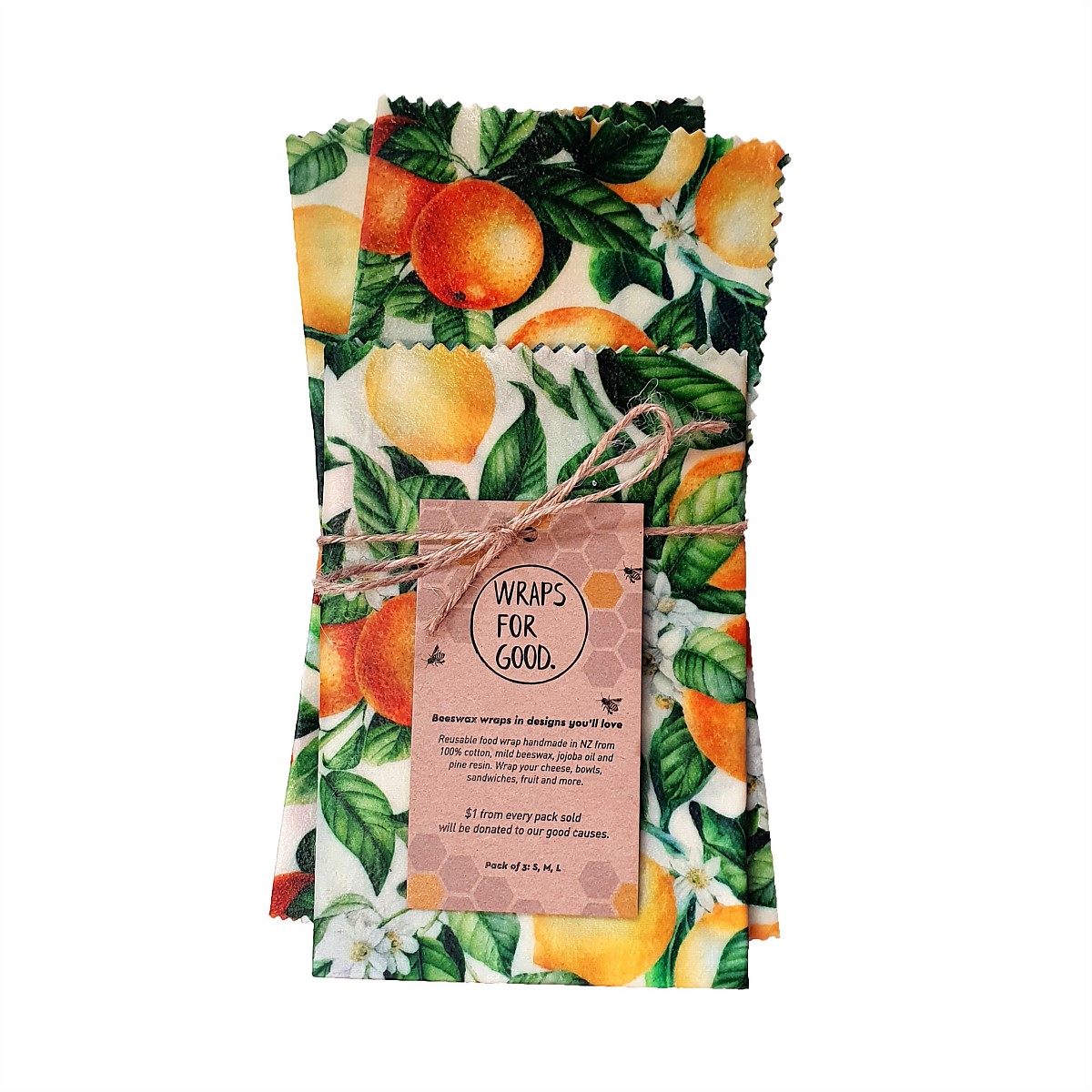Buy Beeswax Reusable Food Wraps 3 Pack - Zesty | Shop at the Airpoints ...