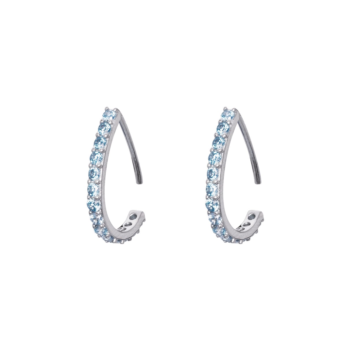 Earrings - Rocksteady Droplet Hooplets Rocked in Azure