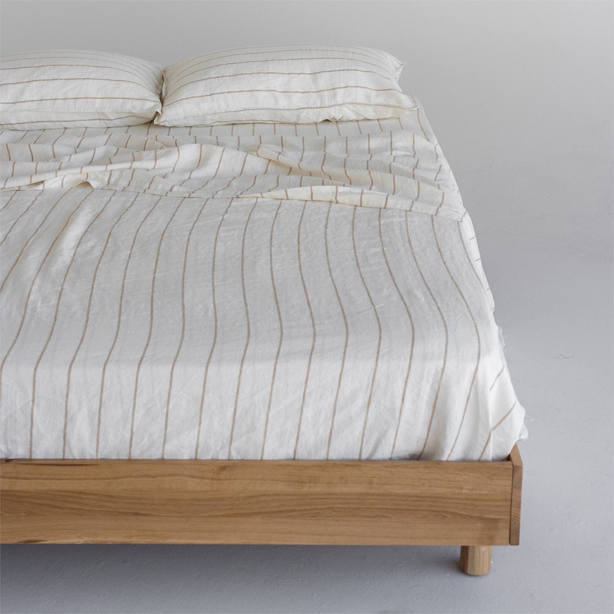 Buy Flax Linen Flat Sheet - Tan Stripe | Shop at the Airpoints™ Store