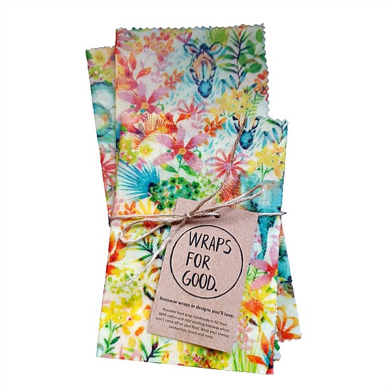 Accessories - Beeswax Reusable Food Wraps 3 Pack - Spring